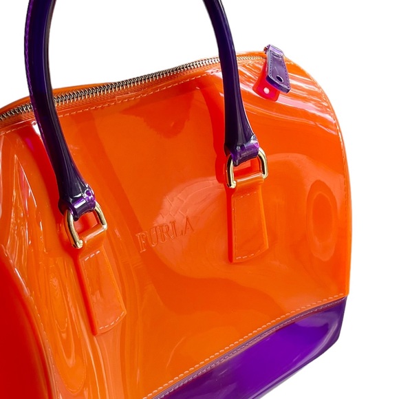 Furla | Bags | Furla Candy Bag Jelly Orange And Purple | Poshmark